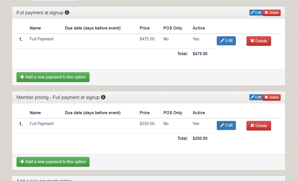 Advanced event payment scenarios – Pinfire Labs